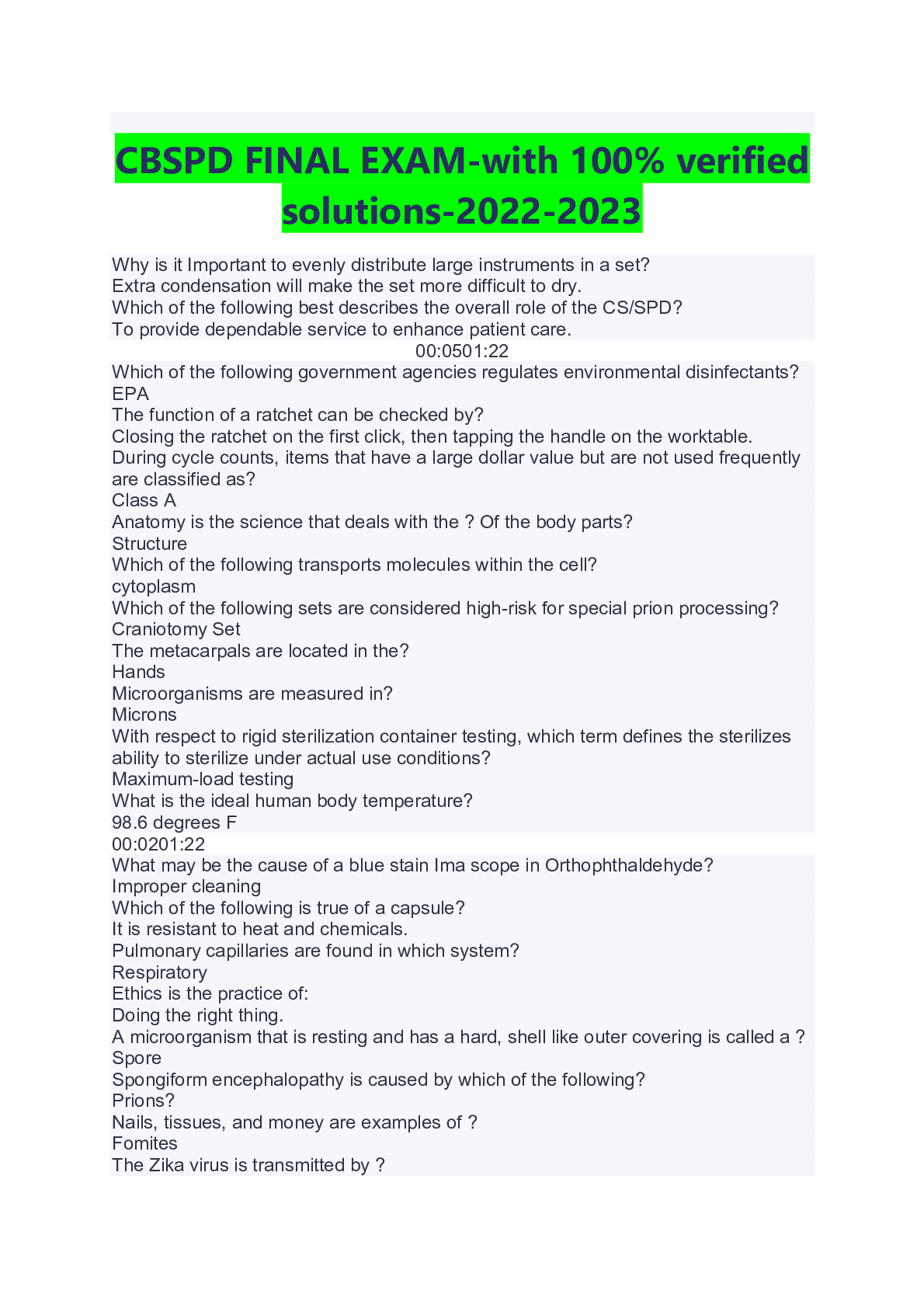 CBSPD FINAL EXAM-with 100% verified solutions-2022-2023 - Scholarfriends